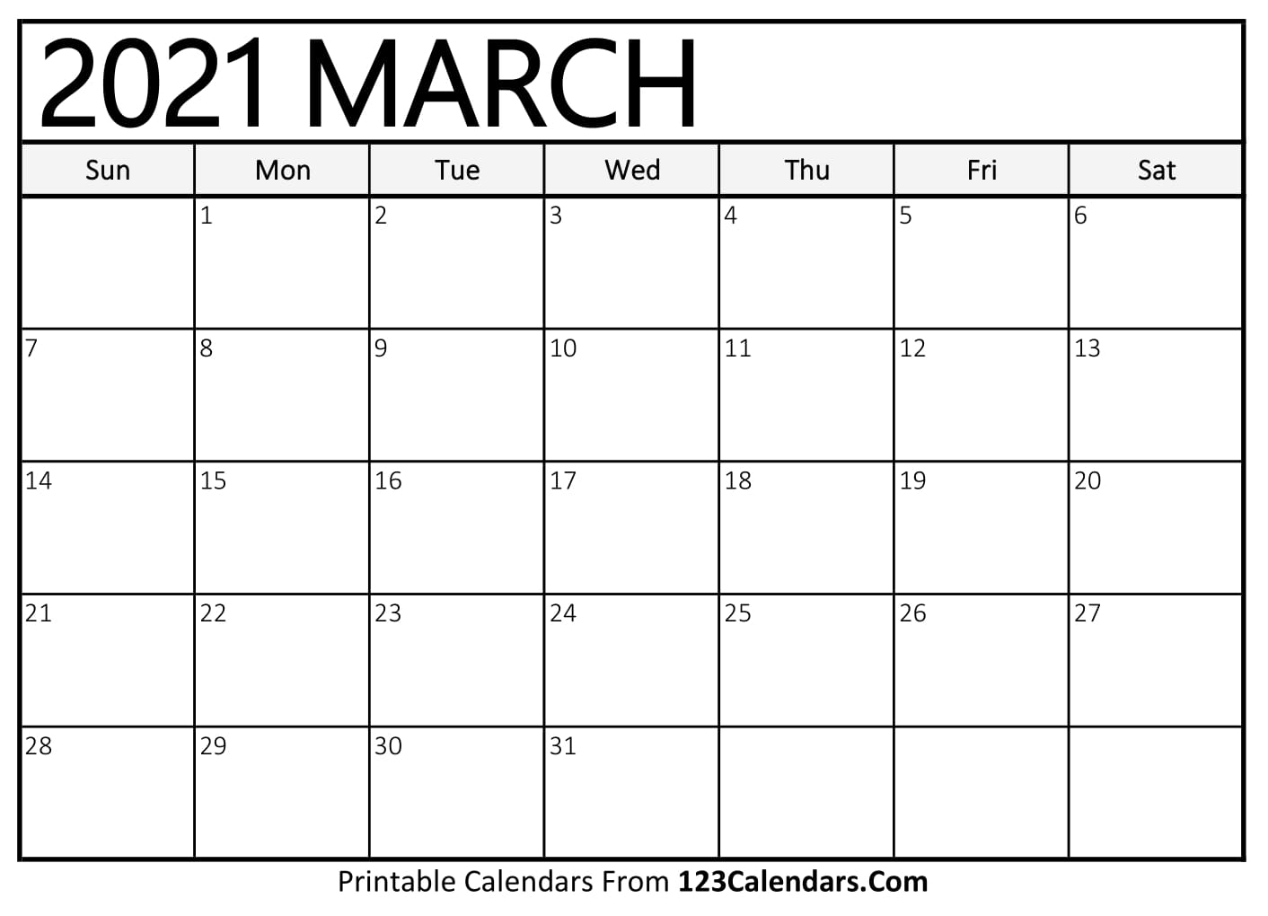 Printable March 2022 Calendar Templates 123Calendars Printable March 2022 Calendar Templates 123Calendars